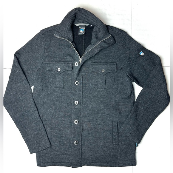 Kuhl | Jackets & Coats | Kuhl Jacket Mens Medium Black Spy Merino Wool ...